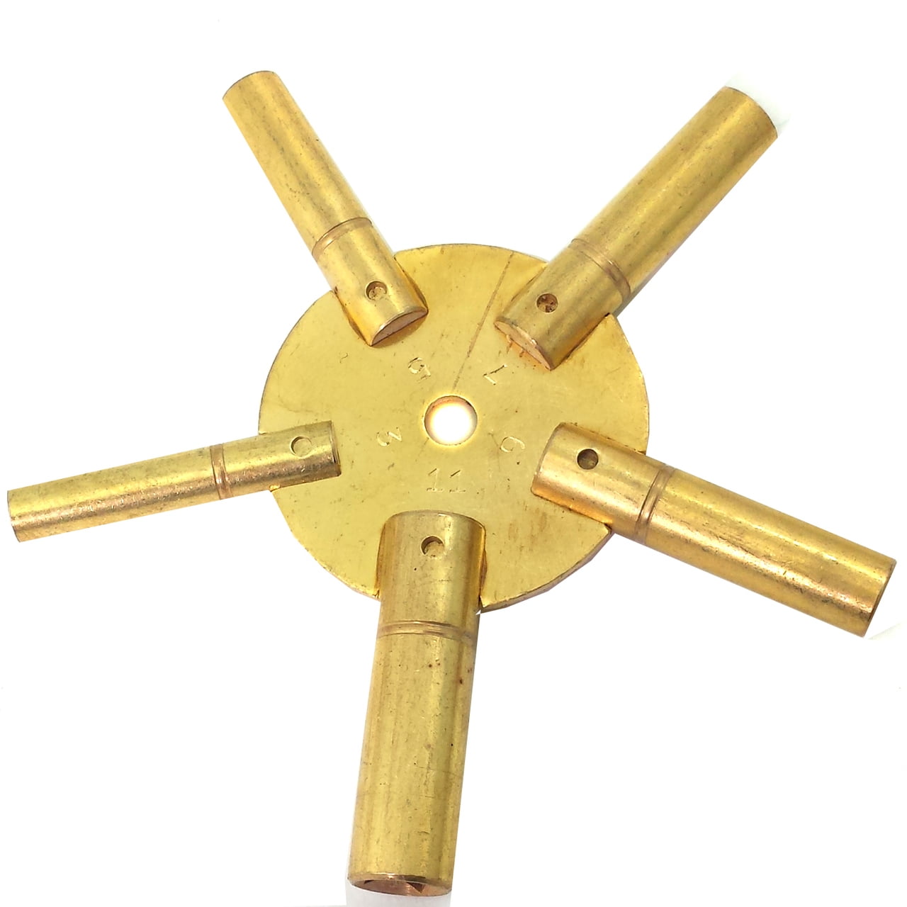 Universal Brass Clock Key for Winding Clocks, Assorted Prong Sizes ...