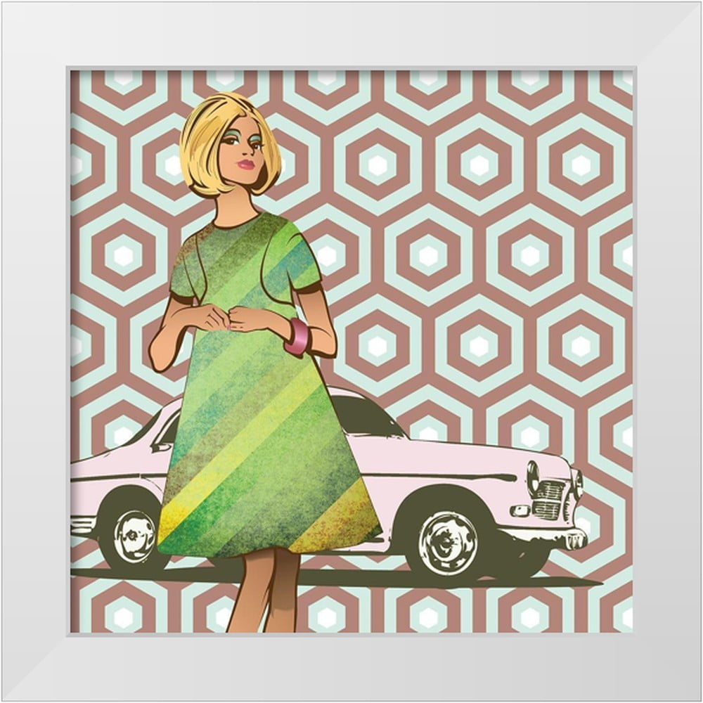 Pazzio, Sammy 12x12 White Modern Wood Framed Museum Art Print Titled ...