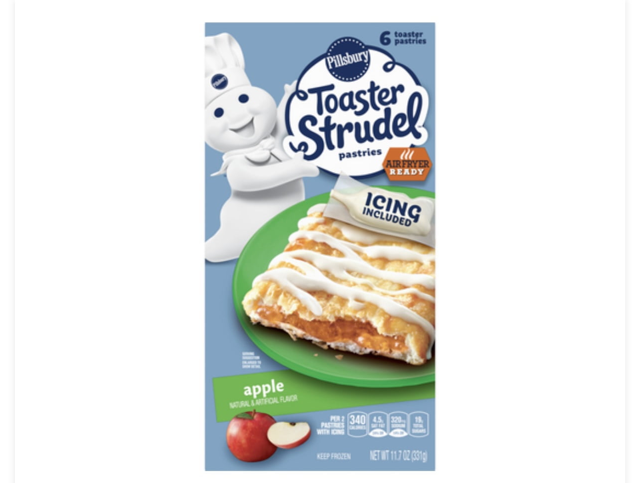 Pillsbury Apple Filling Toaster Strudel Pastries 6ct Icing Included 11 ...