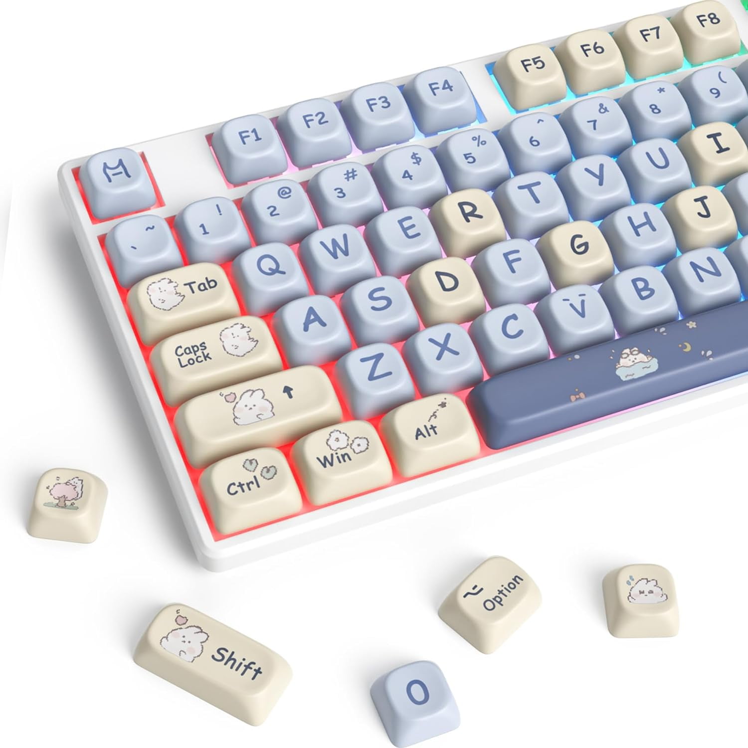 Pbt Keycaps 75 Percent Dye-Sublimation Cute Keycaps 60 Percent, Moa ...