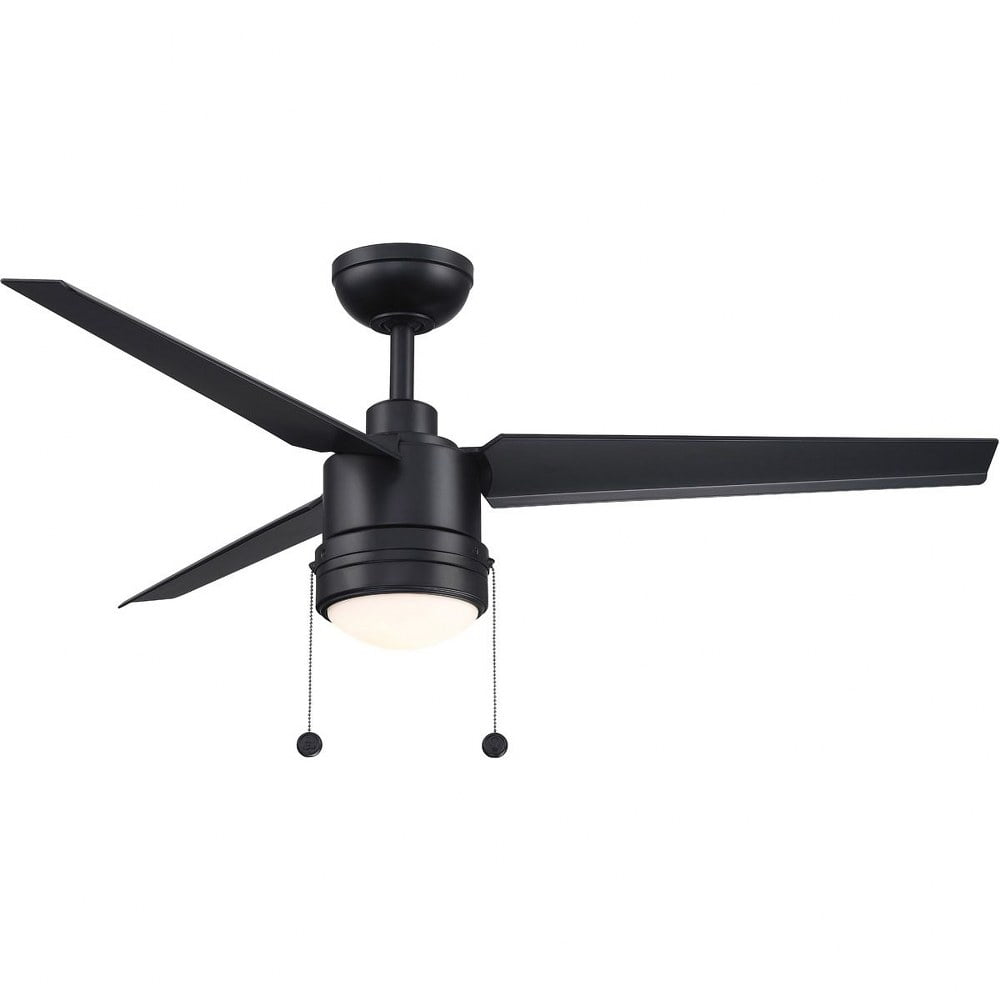 Pc/Dc 3 Blade Ceiling Fan-16.91 Inches Tall And 52 Inches Wide-Black ...