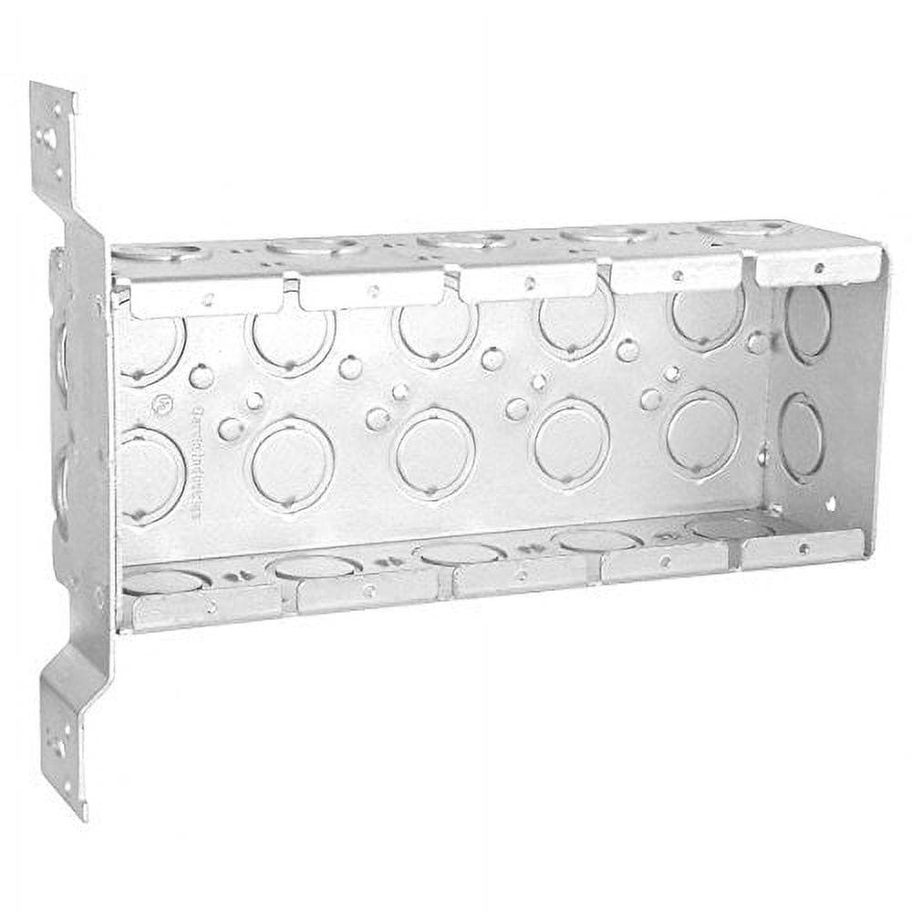Pc, Galvanized Steel Masonry Box W/ Vertical Bracket .0625, Five Gang ...