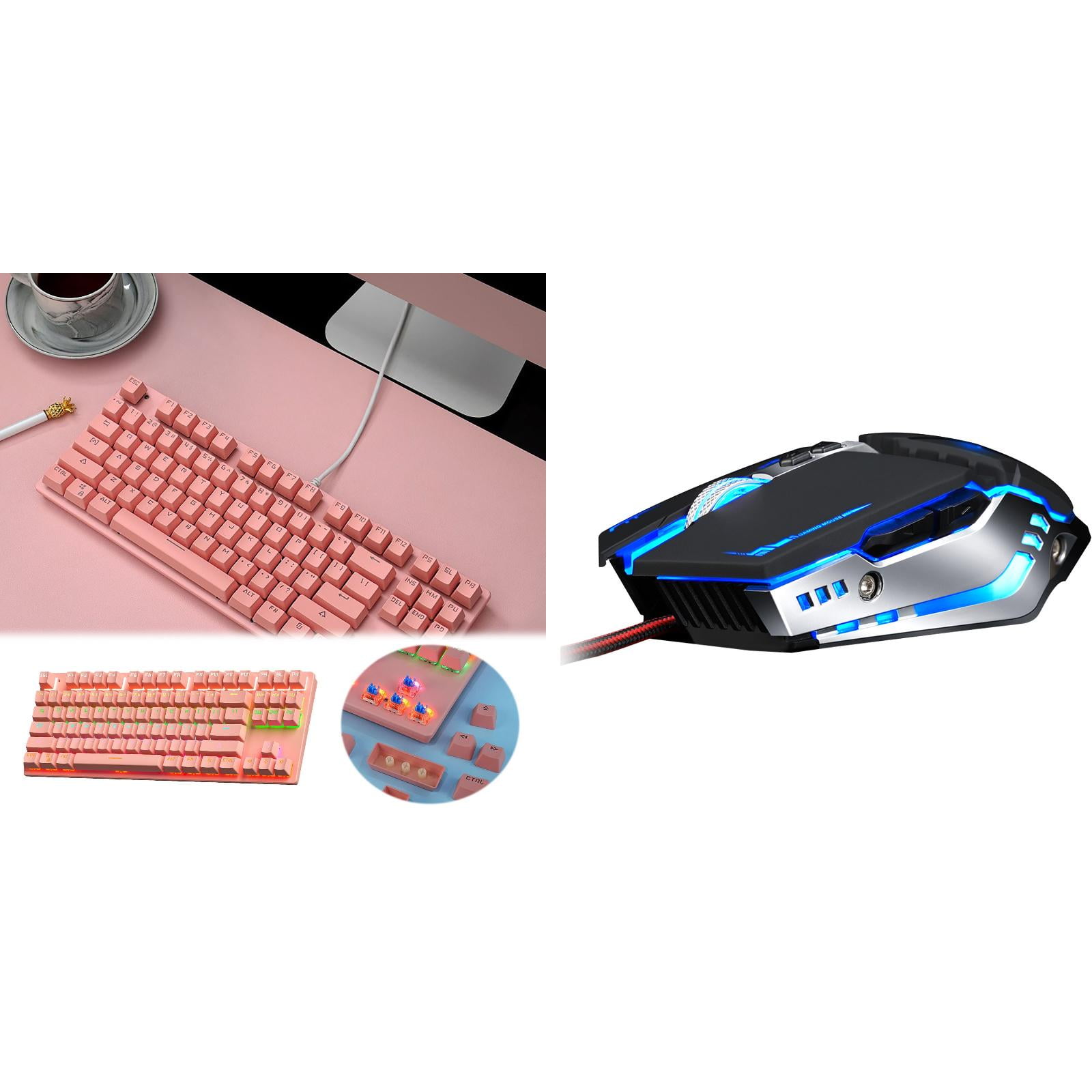 Pc Gaming Keyboards Rechargeable For Windows, Mac Gamer Glowing Wired ...