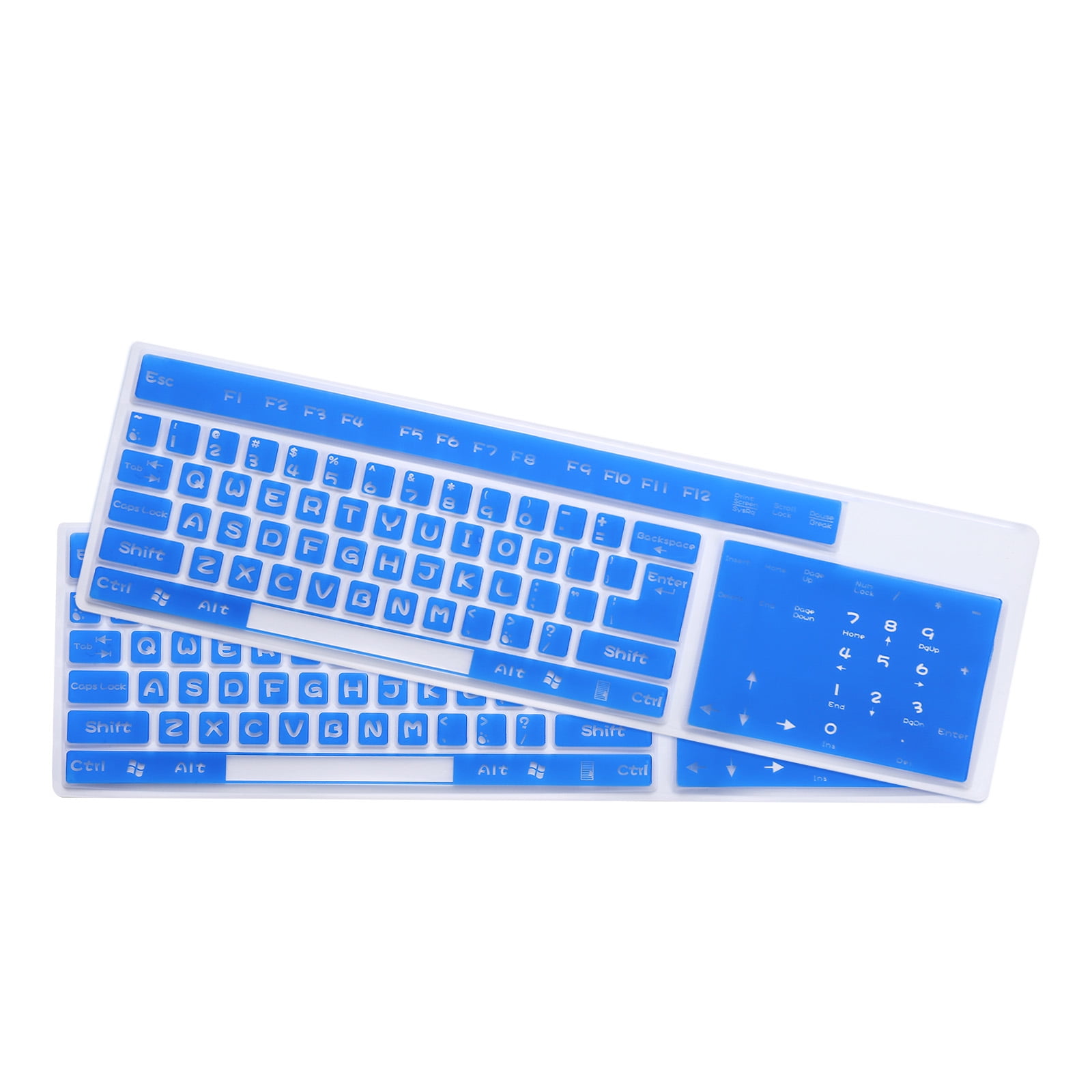 Pc Keyboard Cover Skin Silicone Desktop Keyboard Skin 17.3"x5.3" Blue ...