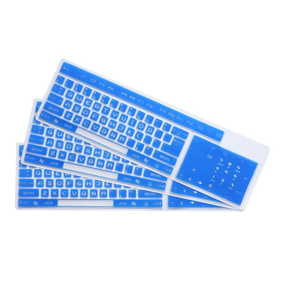 Pc Keyboard Cover Skin Silicone Desktop Keyboard Skin 17.3"x5.3" Blue ...