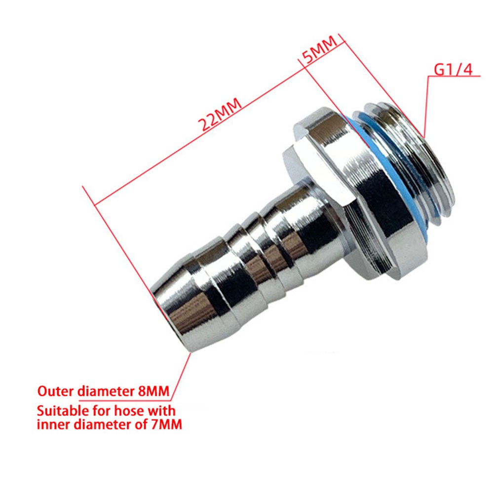 Pc Water Cooling Barb Fitting Two-Touch Fitting G1/4 Thread Hosepagoda Connector - Walmart.com