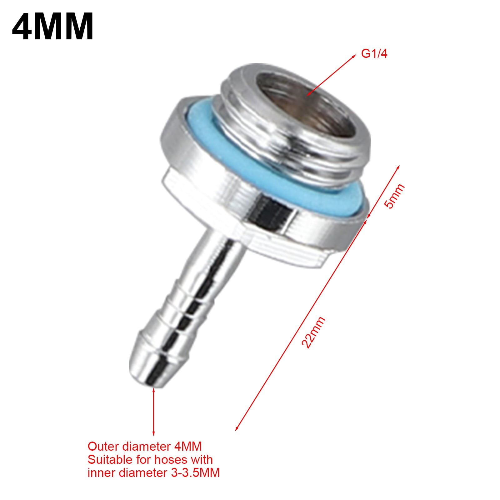Pc Water Cooling Hose Pagoda Hosepagoda Connector Silver 1Pc 4/6/7.2/9 ...