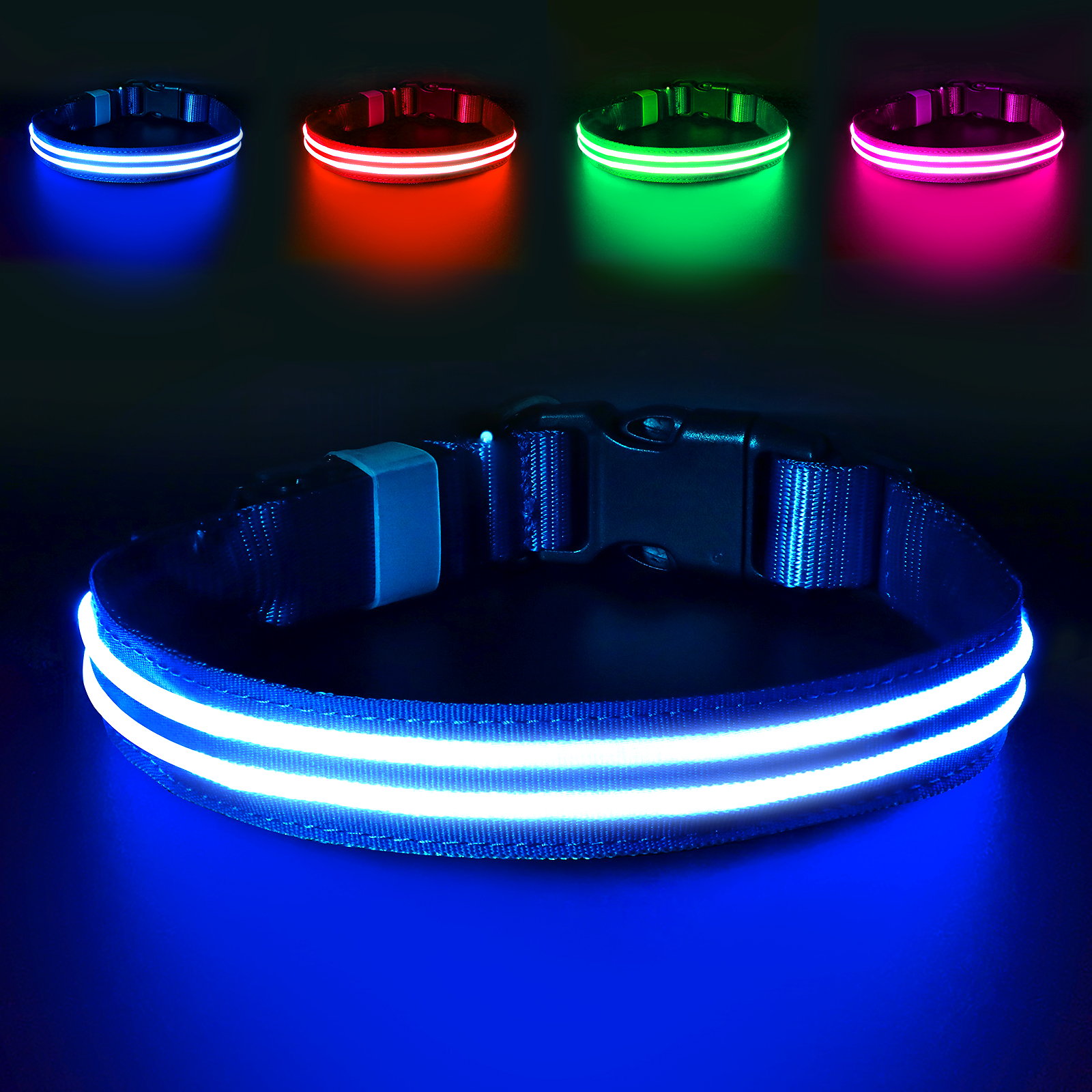 It's Ridic! Light up your dog! Water resistent, USB/Solar Power LED ...