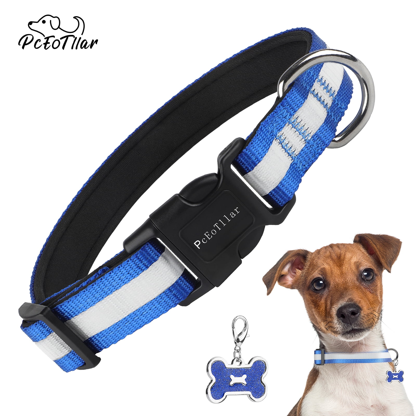 PcEoTllar Reflective Dog Collar - Ultra Soft Neoprene Padded Safety ...