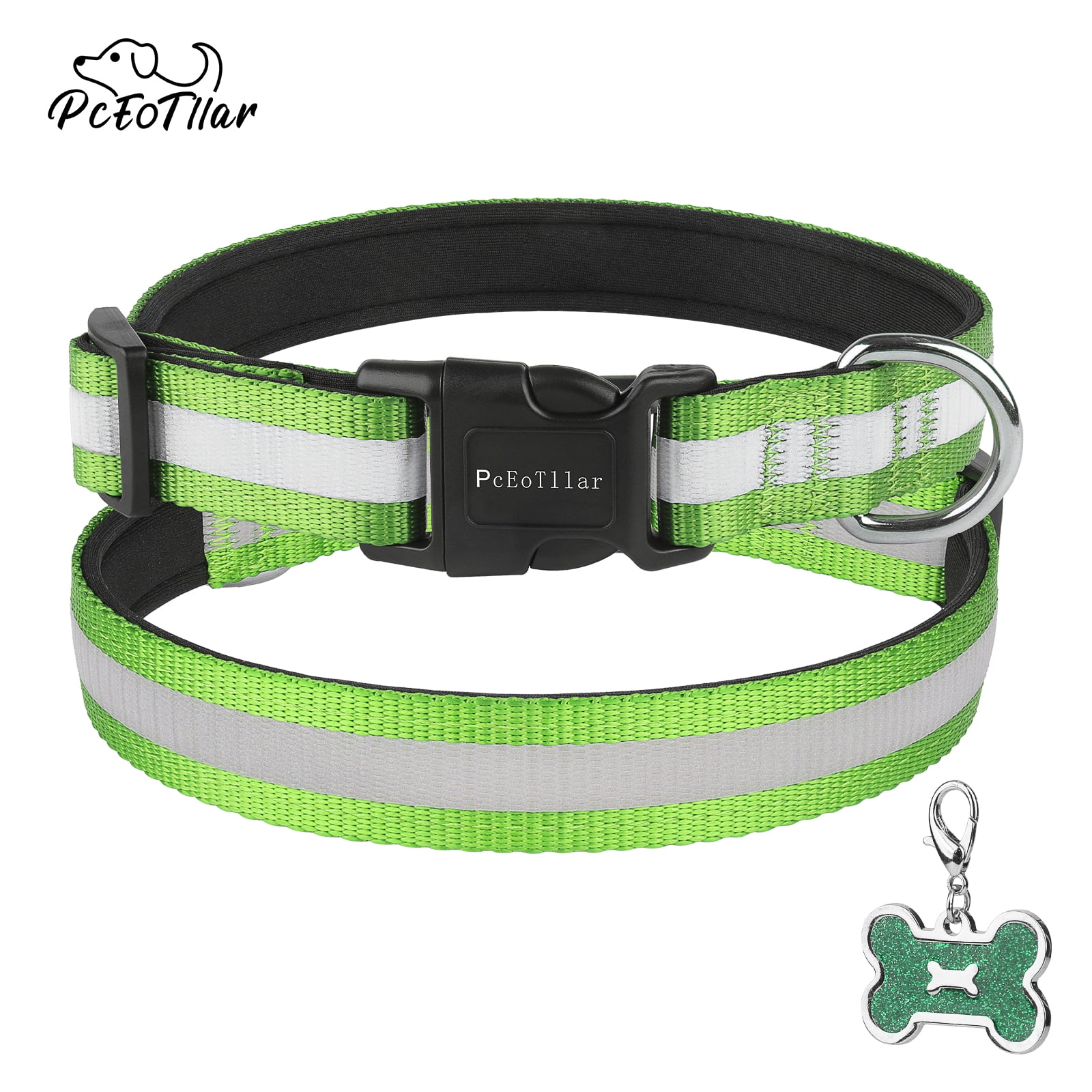 PcEoTllar Reflective Dog Collar - Ultra Soft Neoprene Padded Safety ...