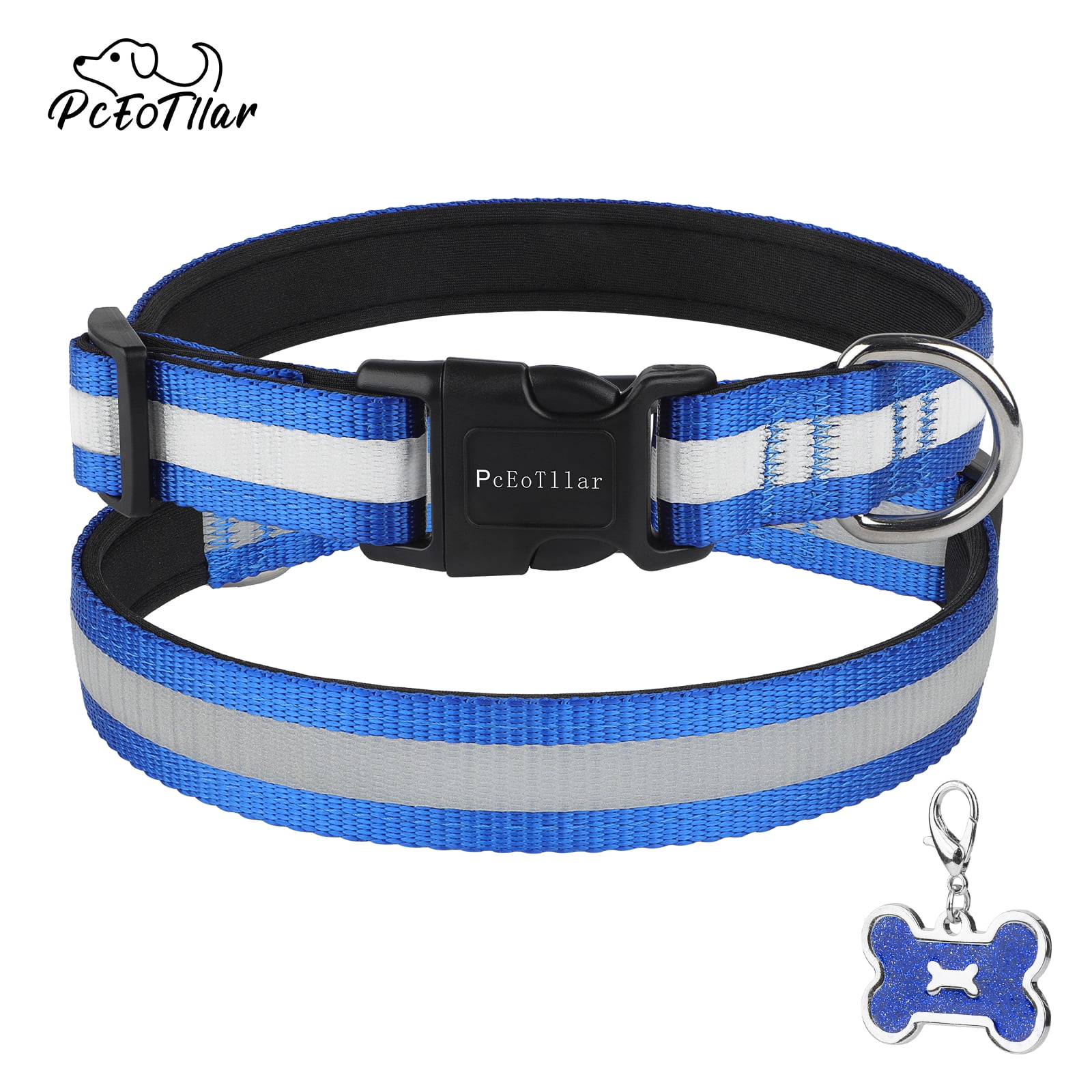 PcEoTllar Reflective Dog Collar - Ultra Soft Neoprene Padded Safety ...