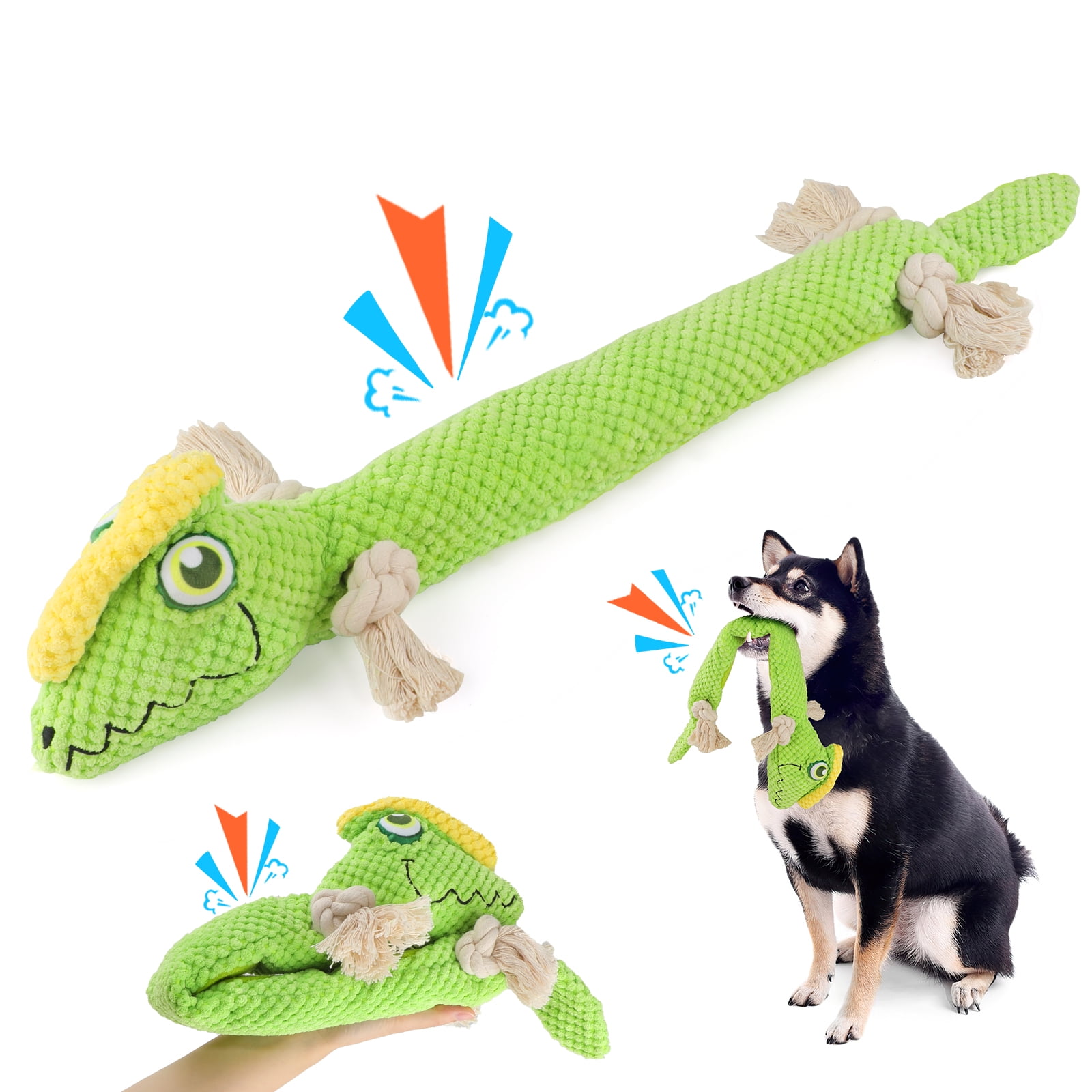 PcEoTllar Squeak Dog Puzzle Toys, Treat-Hiding, Snuffle, Rope Toys for ...