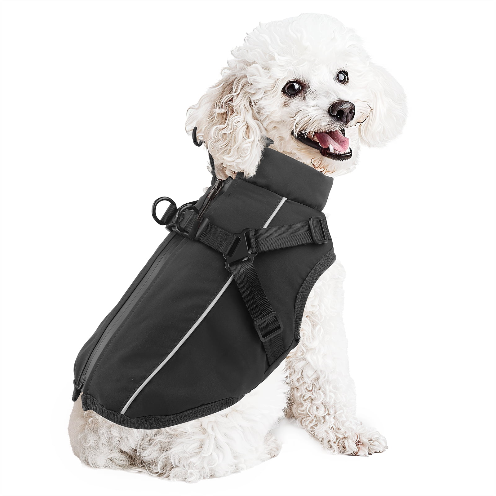 PcEoTllar Winter Dog Coat with Harness, Waterproof Reflective Dog ...