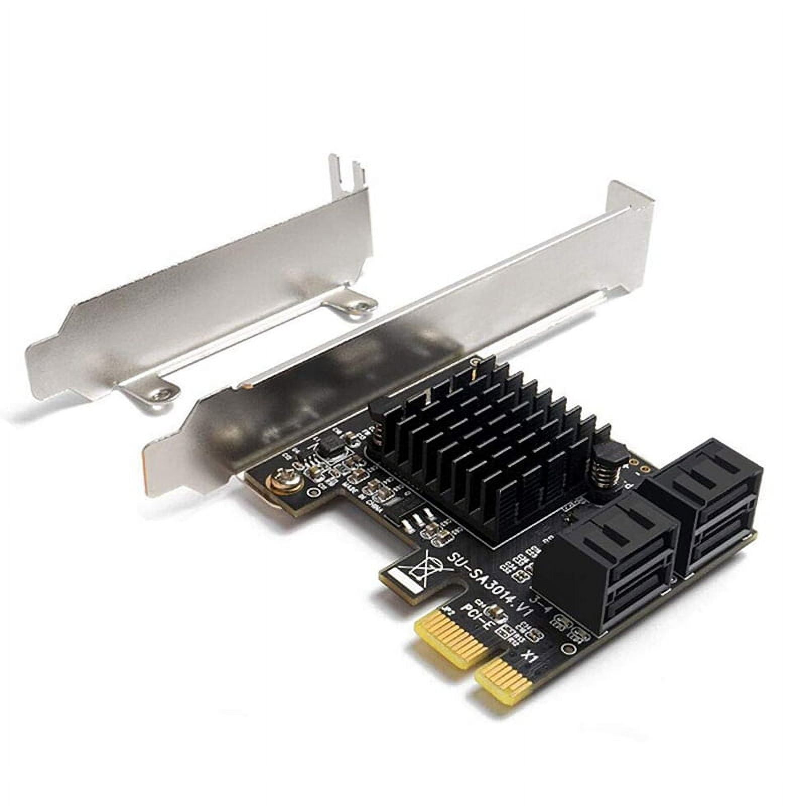 PcIe SATA Card 4 Port SATA Controller Expansion Card with Low Bracket ...