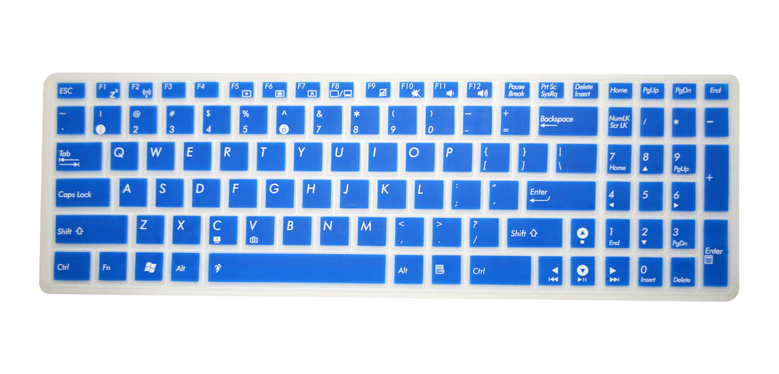 PcProfessional Blue Ultra Thin Silicone Gel Keyboard Cover for ASUS ...