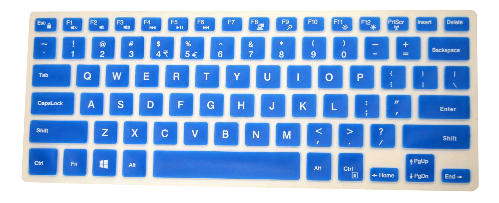 PcProfessional Blue Ultra Thin Silicone Gel Keyboard Cover for Dell ...
