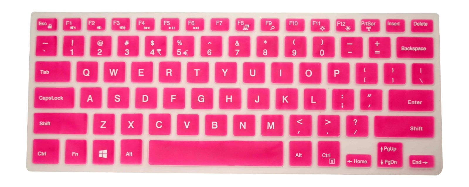 PcProfessional Hot Pink Ultra Thin Silicone Gel Keyboard Cover for Dell ...