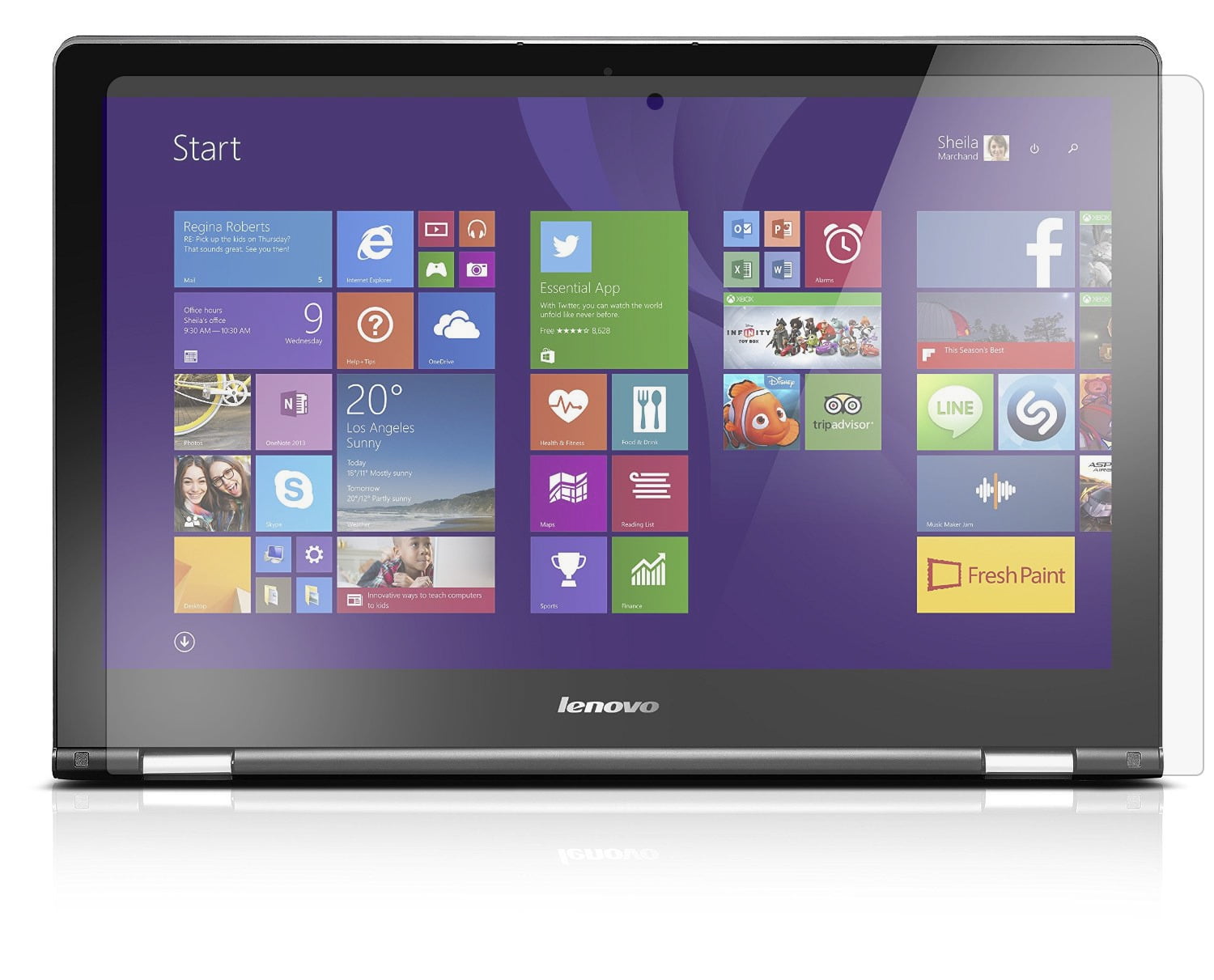 PcProfessional Screen Protector (Set of 2) for Lenovo Flex 3 15 15.6 ...
