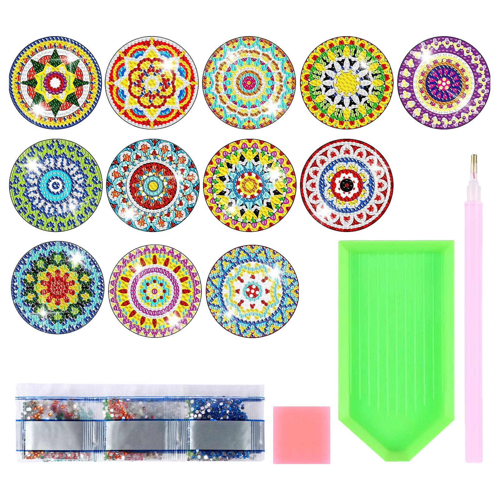 Pcapzz 12PCS Diamond Painting Fridge Magnets Resin Refrigerator Magnets ...