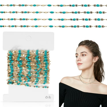 ALEXCRAFT 16.4Feet Gold Plated Brass Curb Chain Twisted Chunky Link ...