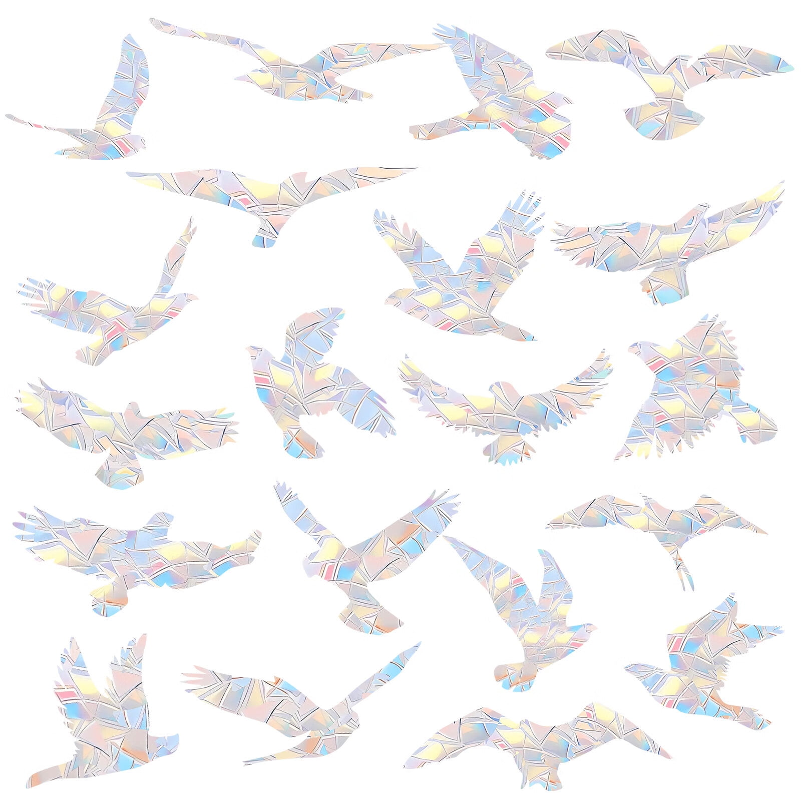 EUWBSSR 20Pcs Window Clings Bird Stickers Anti-Collision Window Decals ...