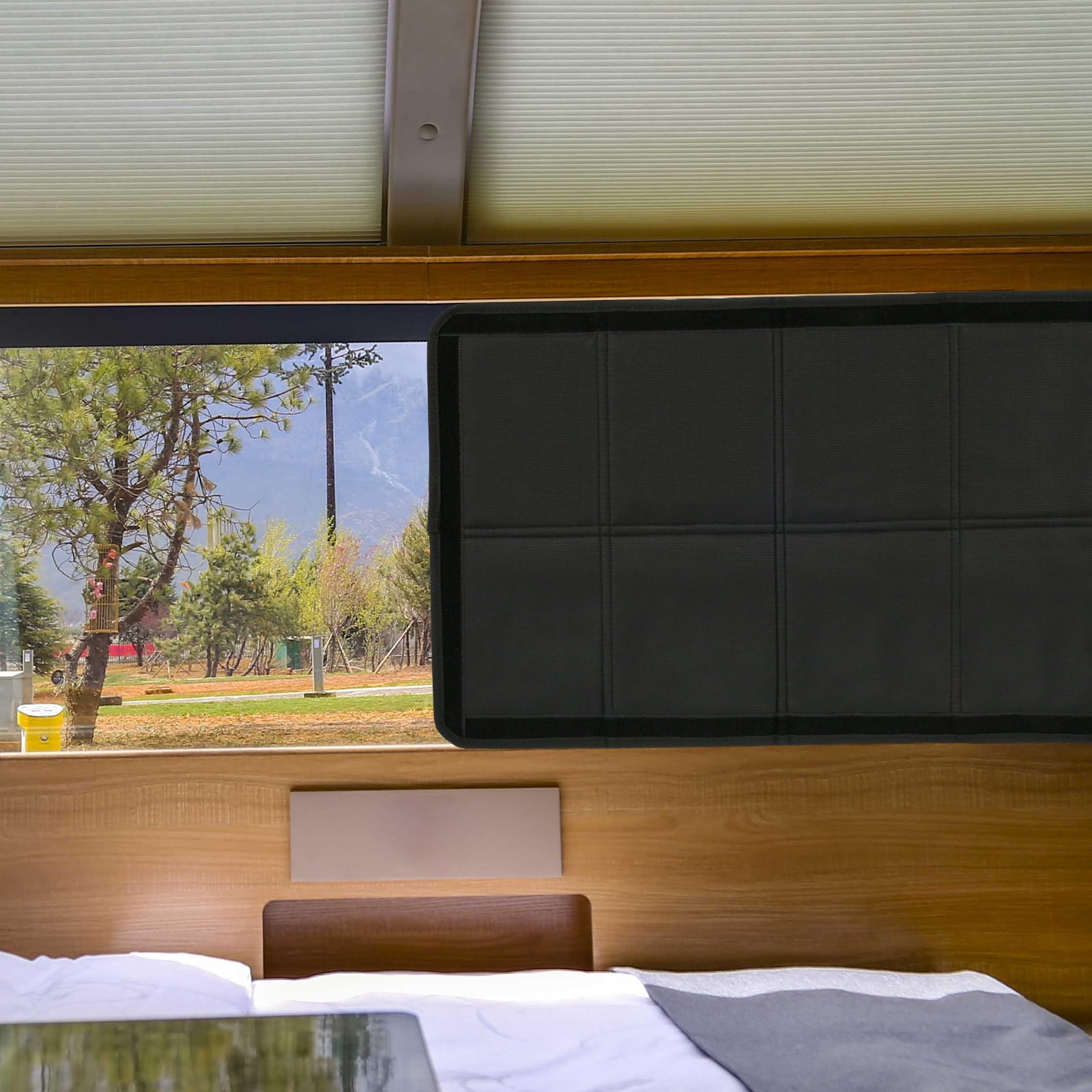 Pcapzz 25x16in RV Door Window Shade Foldable Camper Blackout Window ...