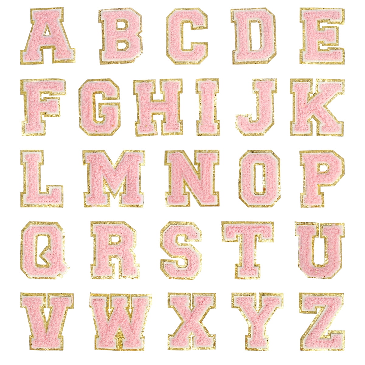 Pcapzz 26Pcs Varsity Letter Patch,Iron On Alphabet Glitters Repair ...