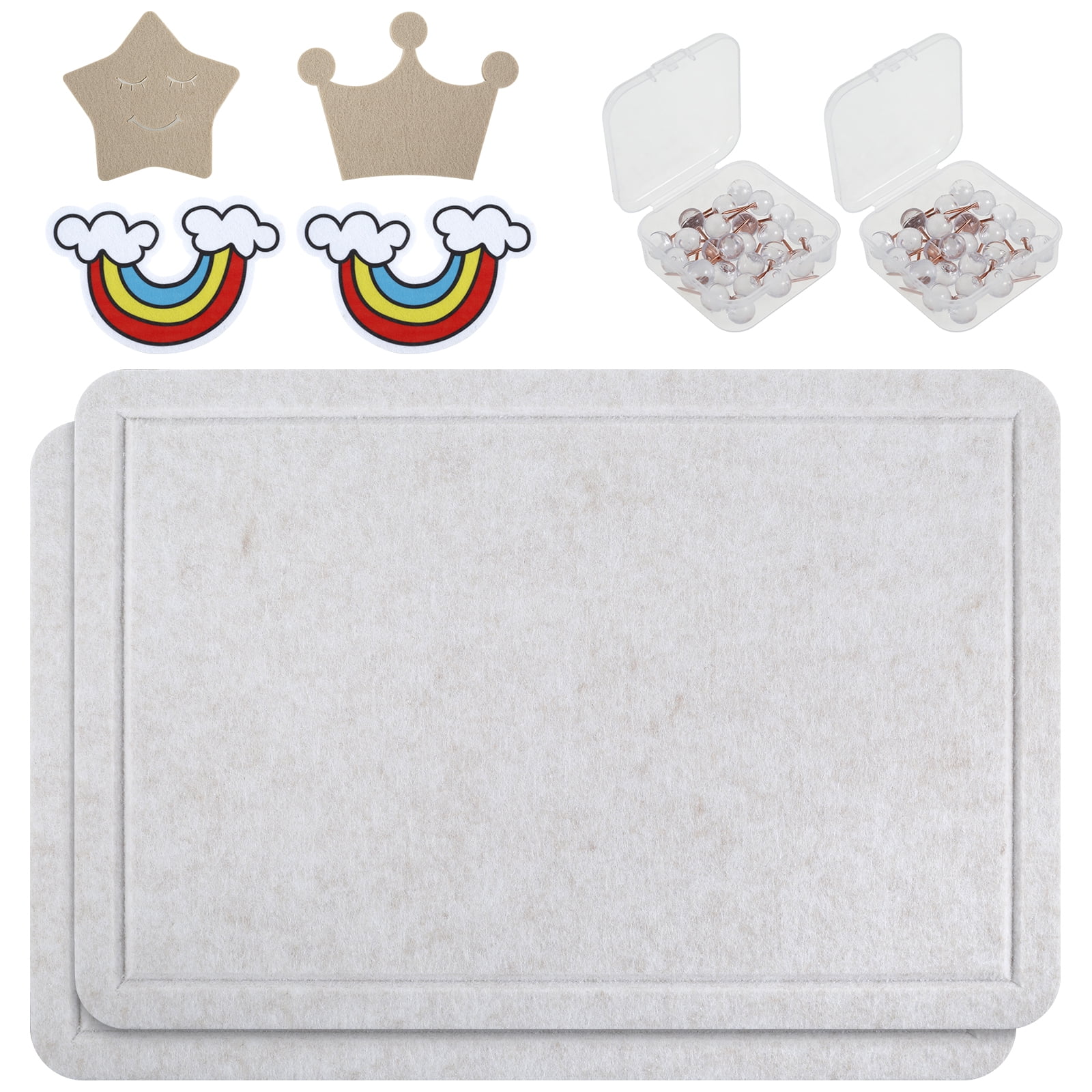 Pcapzz 2Pcs Felt Bulletin Board Self Adhesive Display Board DIY ...