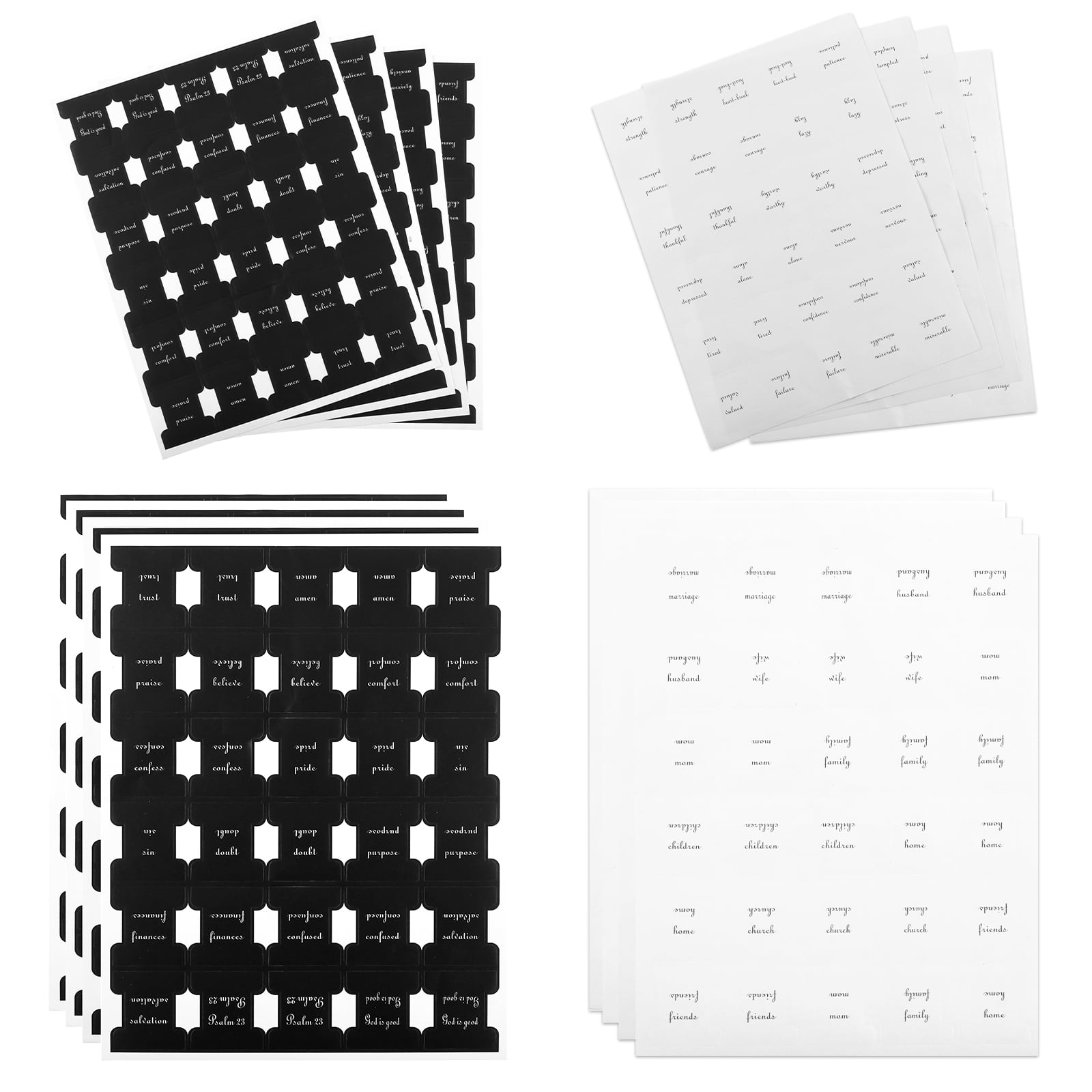 Pcapzz 2Pcs Prayer Bible Tabs Stickers Bible Index Tabs Multicolour ...