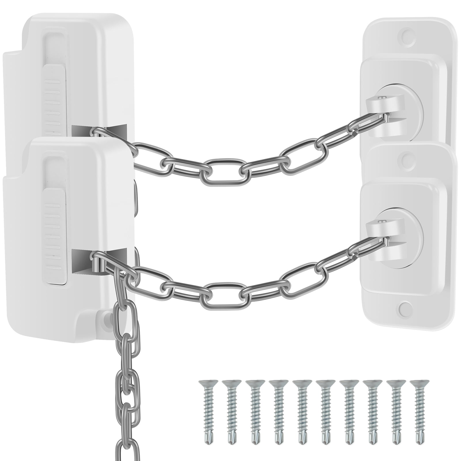 Pcapzz 2Pcs Stainless Steel Window Chain Lock,Window Restrictor Lock ...