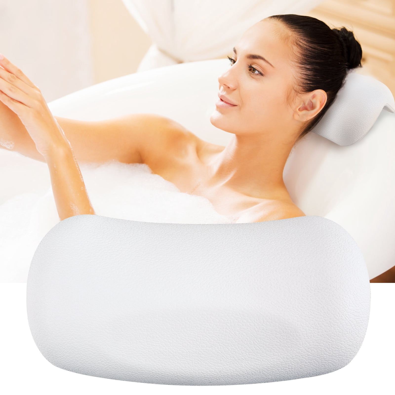 Pcapzz 9.8×5.In Bath Pillow with 2 Powerful Suction Cups Waterproof ...