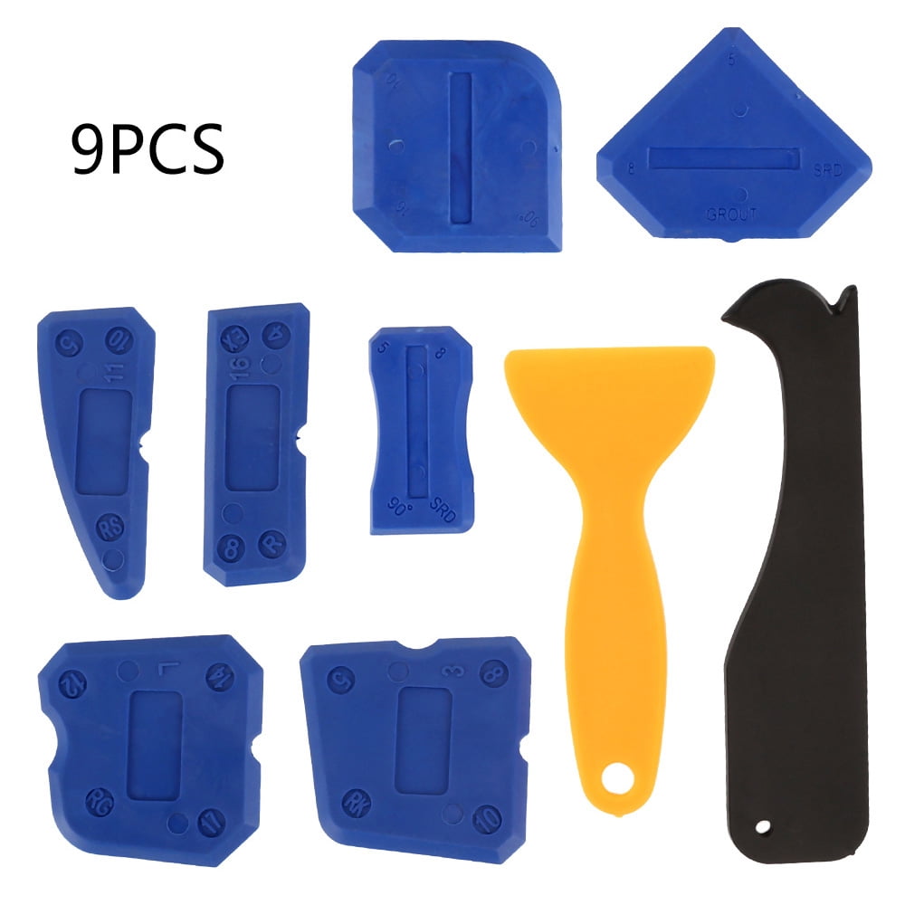 Pcapzz 9pcs Caulking Tool Kit Plastic Sealant Finishing Tool with ...