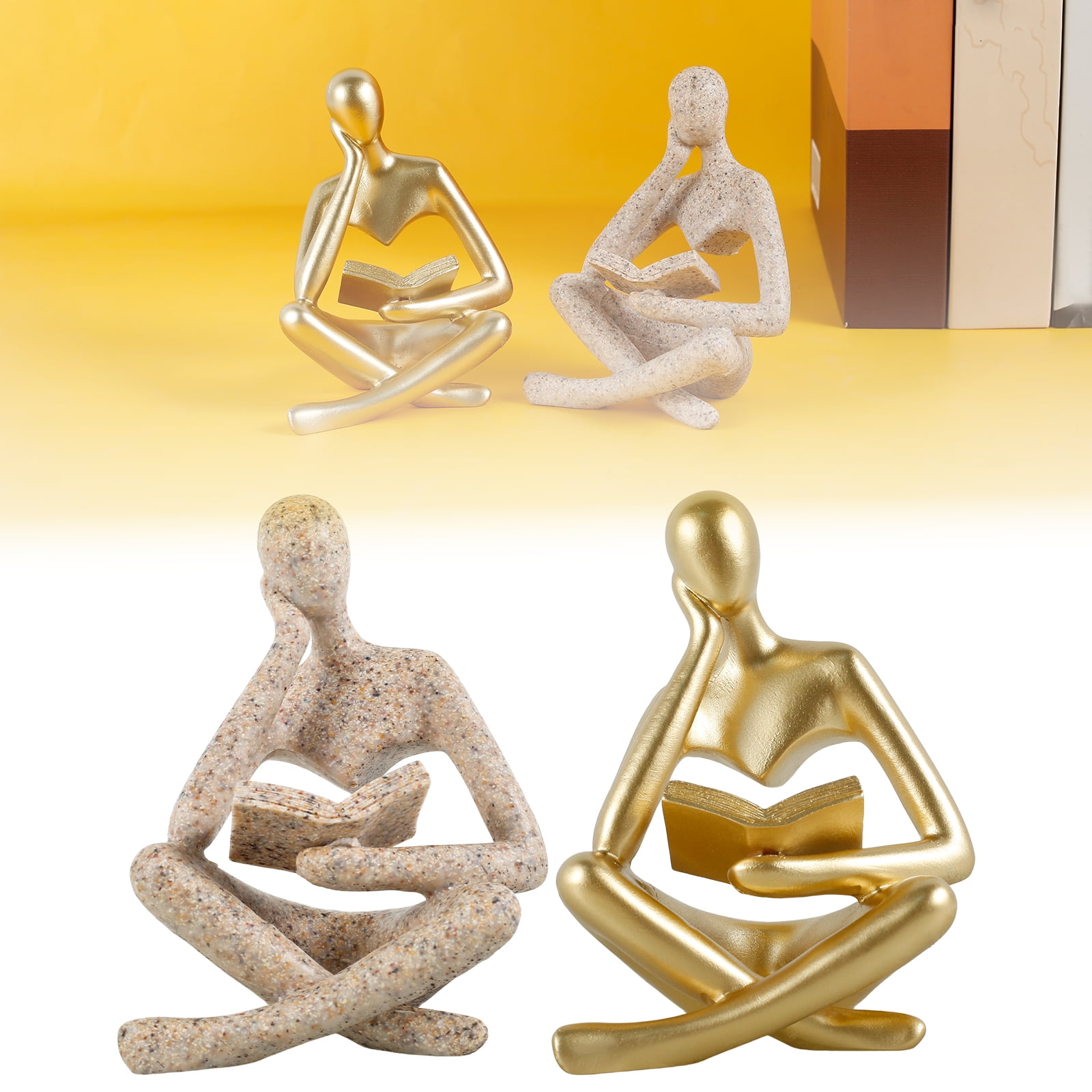 Pcapzz Abstract Thinker Bookend Decor Abstract Thinker Statue Bookshelf ...