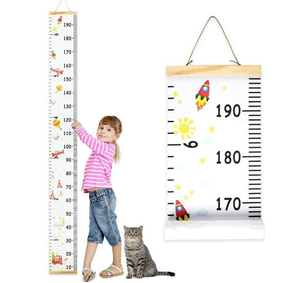 Pcapzz Baby Growth Chart with Wood Frame Removable Waterproof Children ...