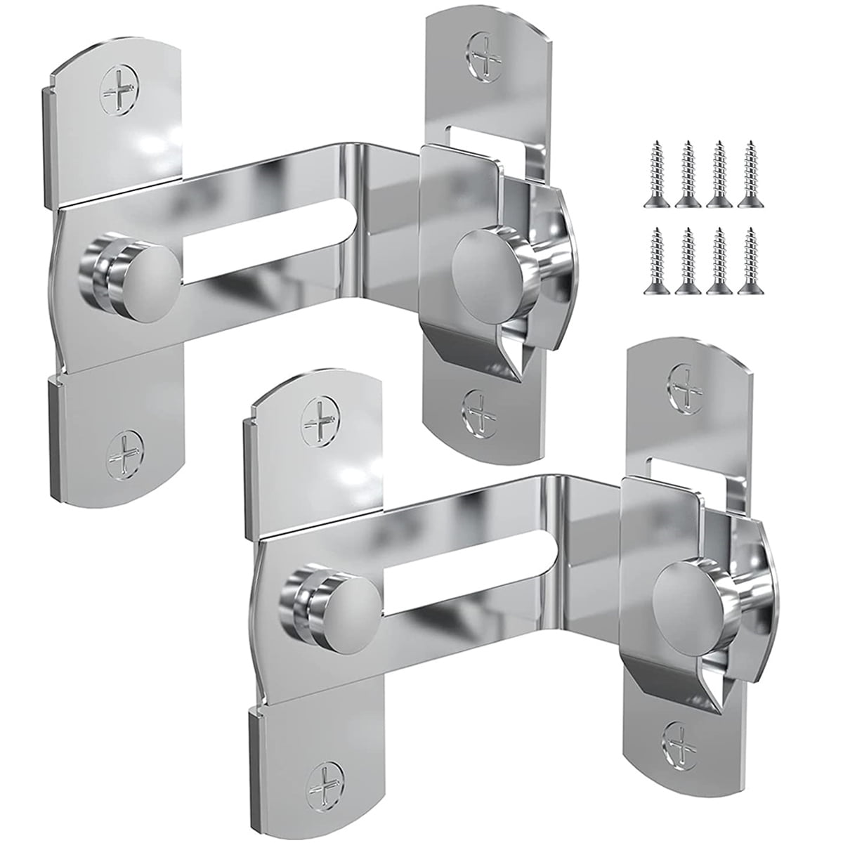 Pcapzz Barn Door Lock,90 Degree Flip Metal Door Latch Buckle Security ...