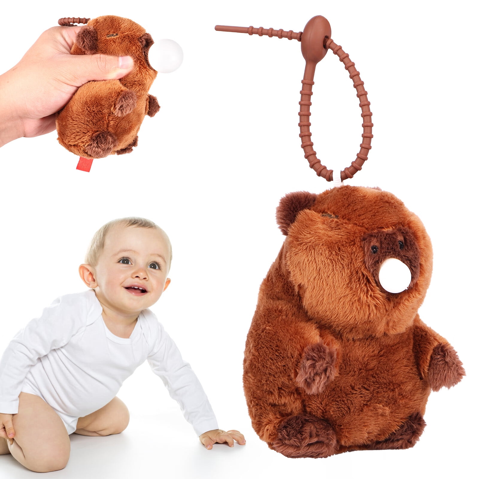 Pcapzz Capybara Plush Keychain Press to Blow Bubbles Capybara Pendant ...