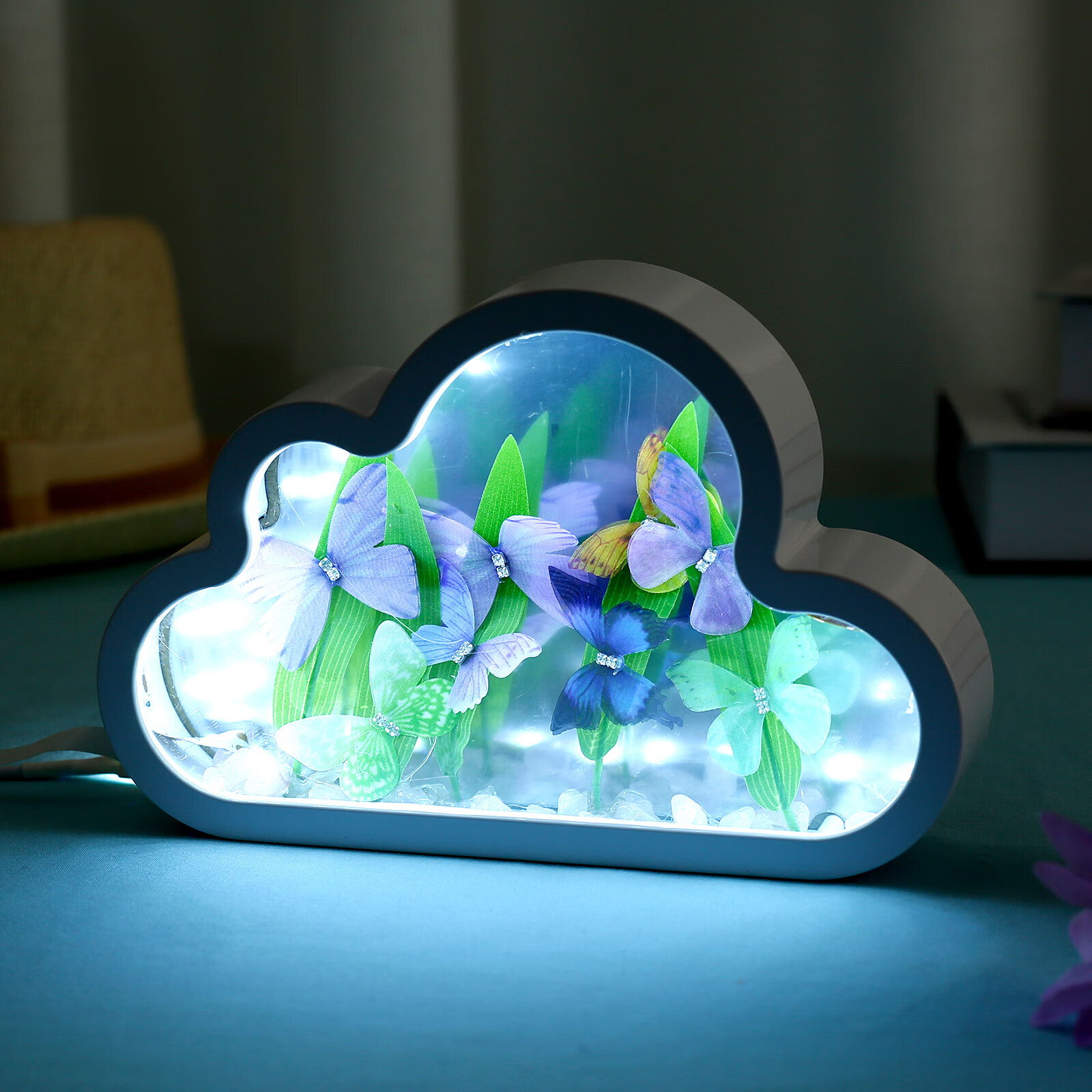 Pcapzz Cloud Mirror Lamp Kit DIY Night Light Decorative Cloud Lamp USB ...