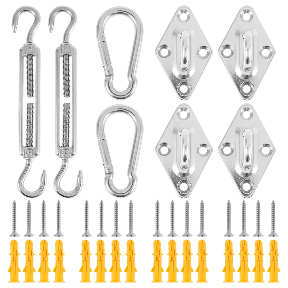Pcapzz Garden Sun Shade Sail Fixing Kit Canopy Awning Hardware Fittings ...