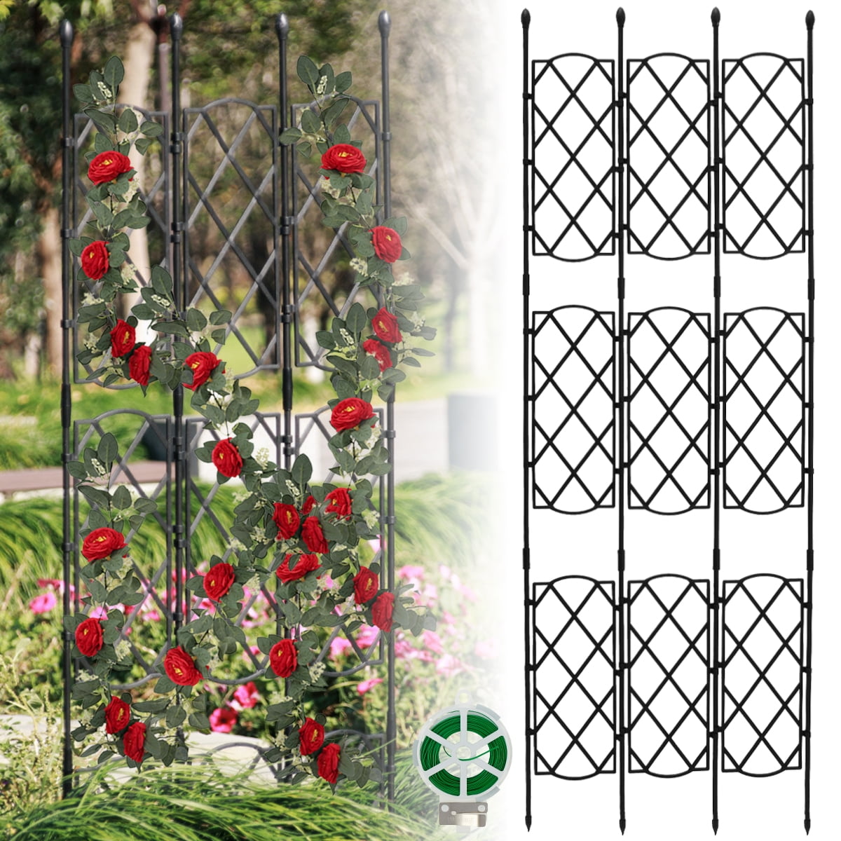 Pcapzz Garden Trellis Plant Trellis for Climbing Plants Outdoor ...