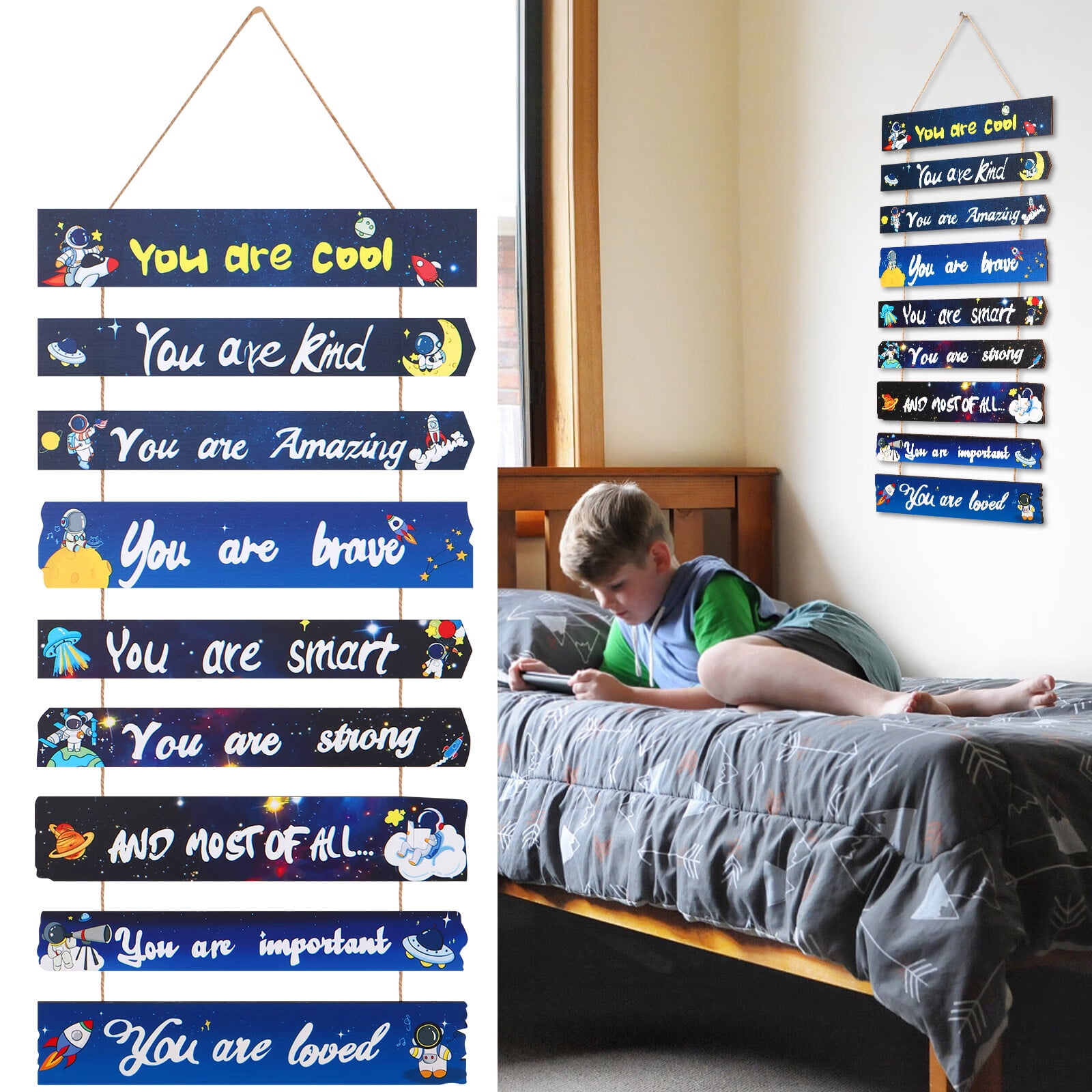 Pcapzz Inspirational Wall Art Decor Space/Dream Themed Bedroom Decor ...