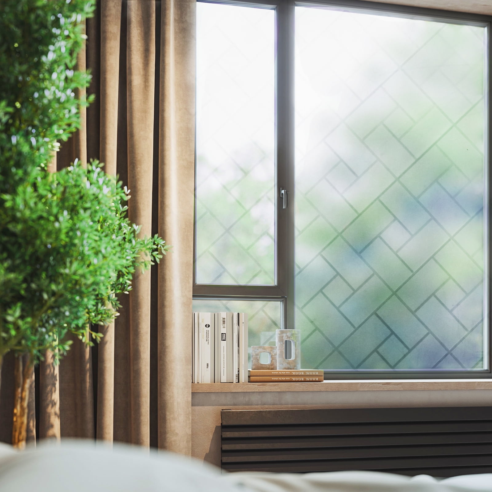 Pcapzz Window Privacy Film Frosted Glass Blackout Window Film PVC ...