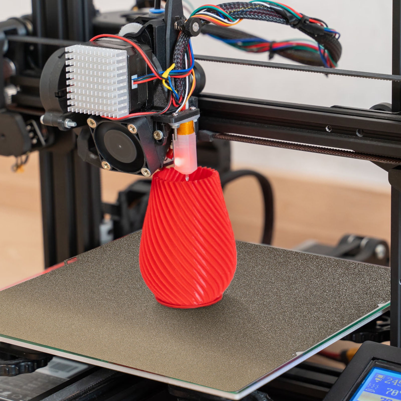 Double Side Textured PEI Sheet for S1/S1 Combo Gold PEI Spring Steel Build Plate 3D Print Bed ...