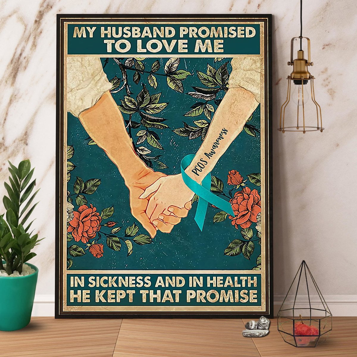 Pcos Awareness My Husband Promised To Love Me Couple Hold Hand Paper ...