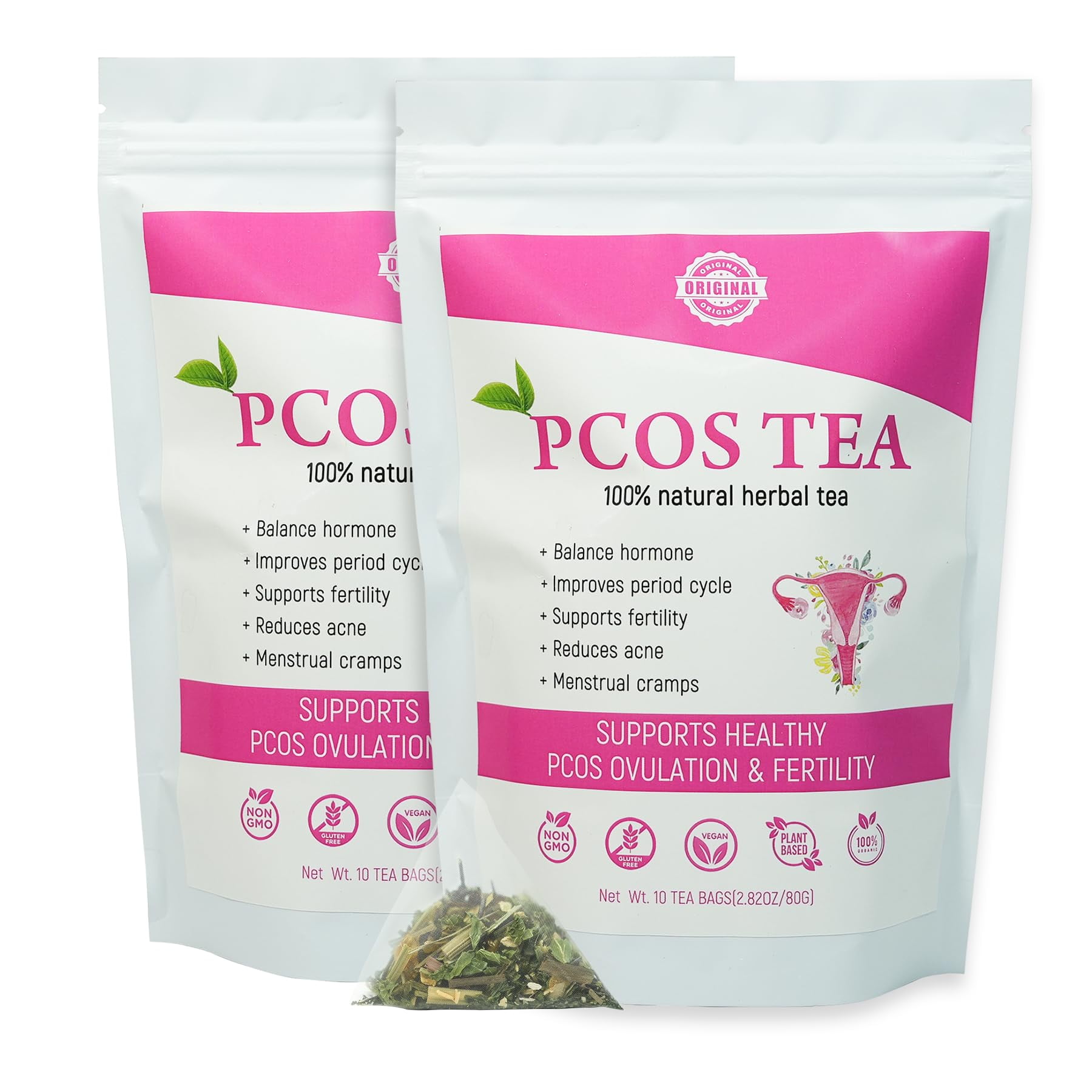 Pcos Fertility Tea For Women Hormonal Balance, Pack Of 2, Support ...