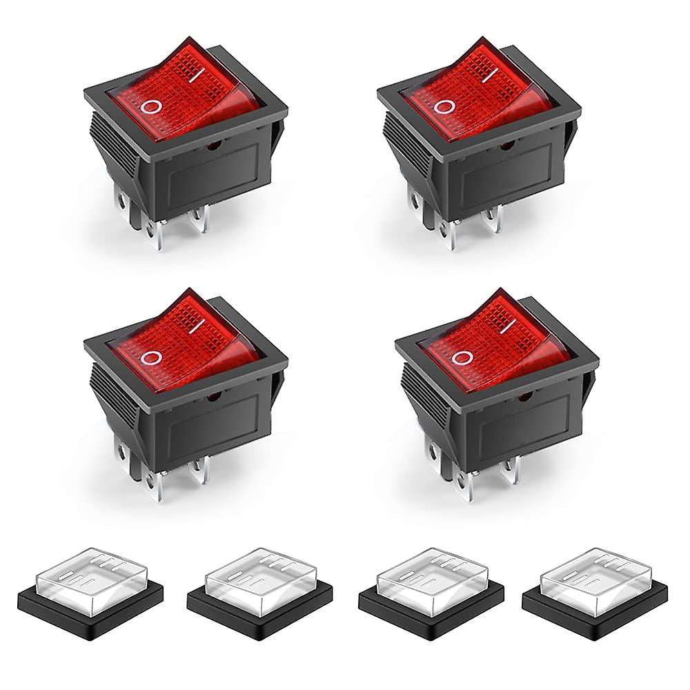 Pcs 4 Pins 2 Position On/off Waterproof Led Illuminated Rocker Switch Mini Boat Rocker Switch ...