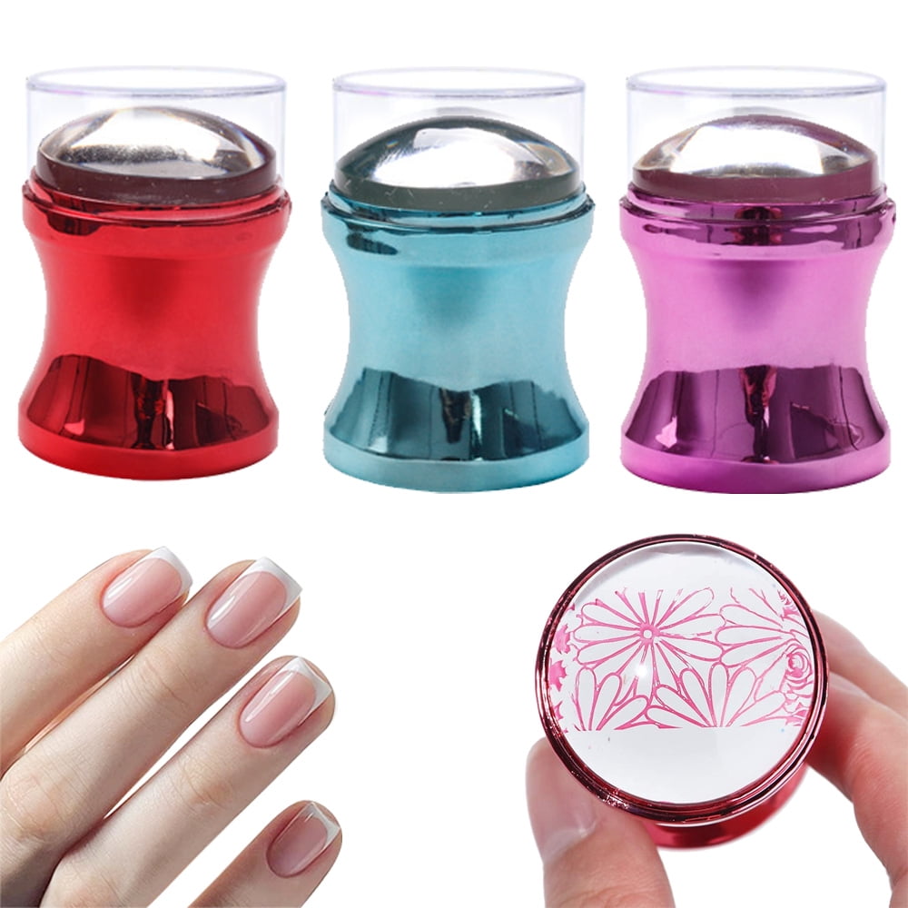 Pcs Nail Art Stamper,Clear Stamping Tool, Detachable Silicone Nail Art ...