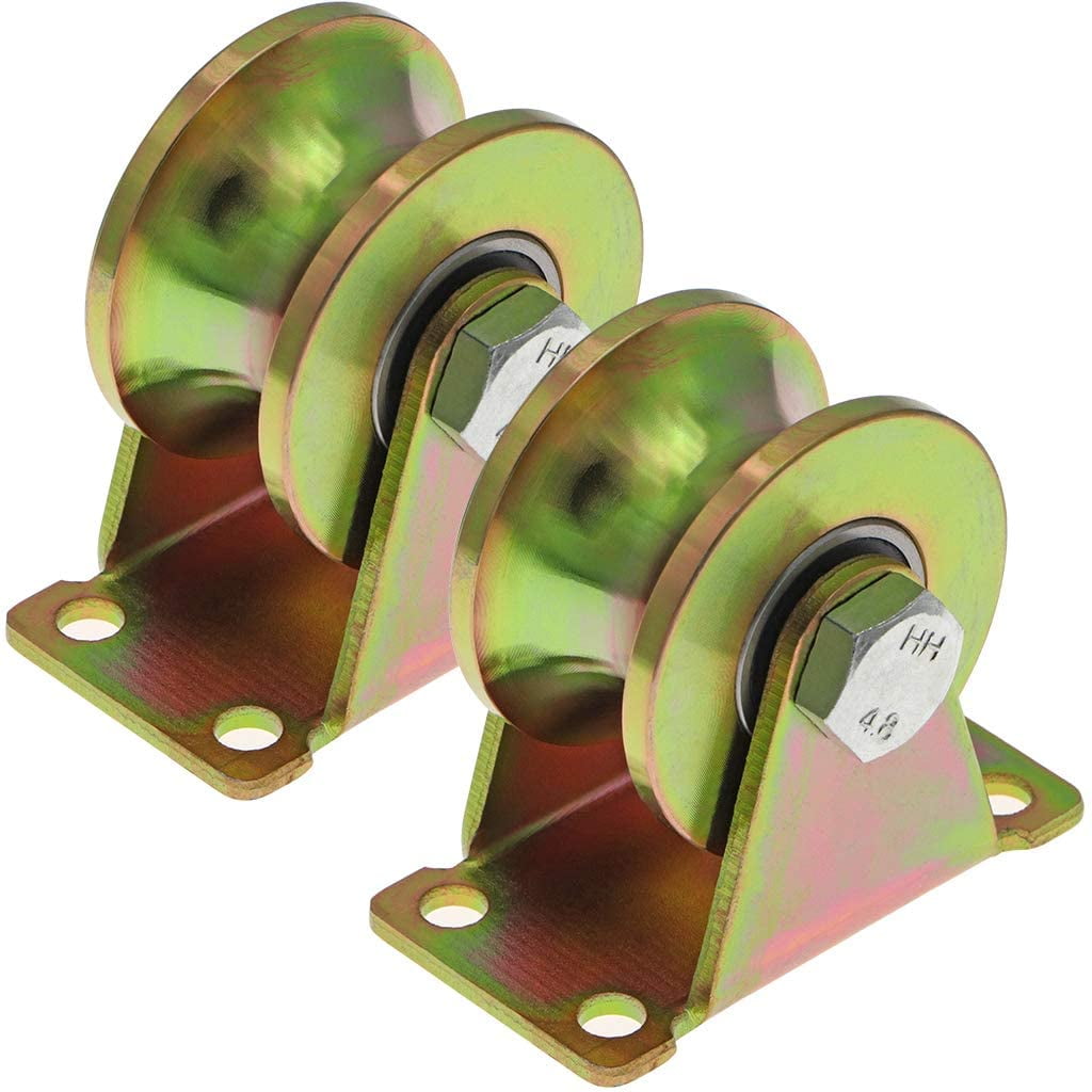 Pcs Sliding Gate Caster 50Mm, Steel Casters With U Groove, U Groove ...