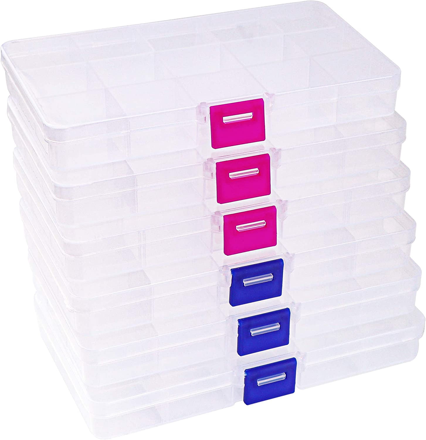 Pcs Storage Boxes 15 Compartments Adjustable Grids Plastic Storage Box ...