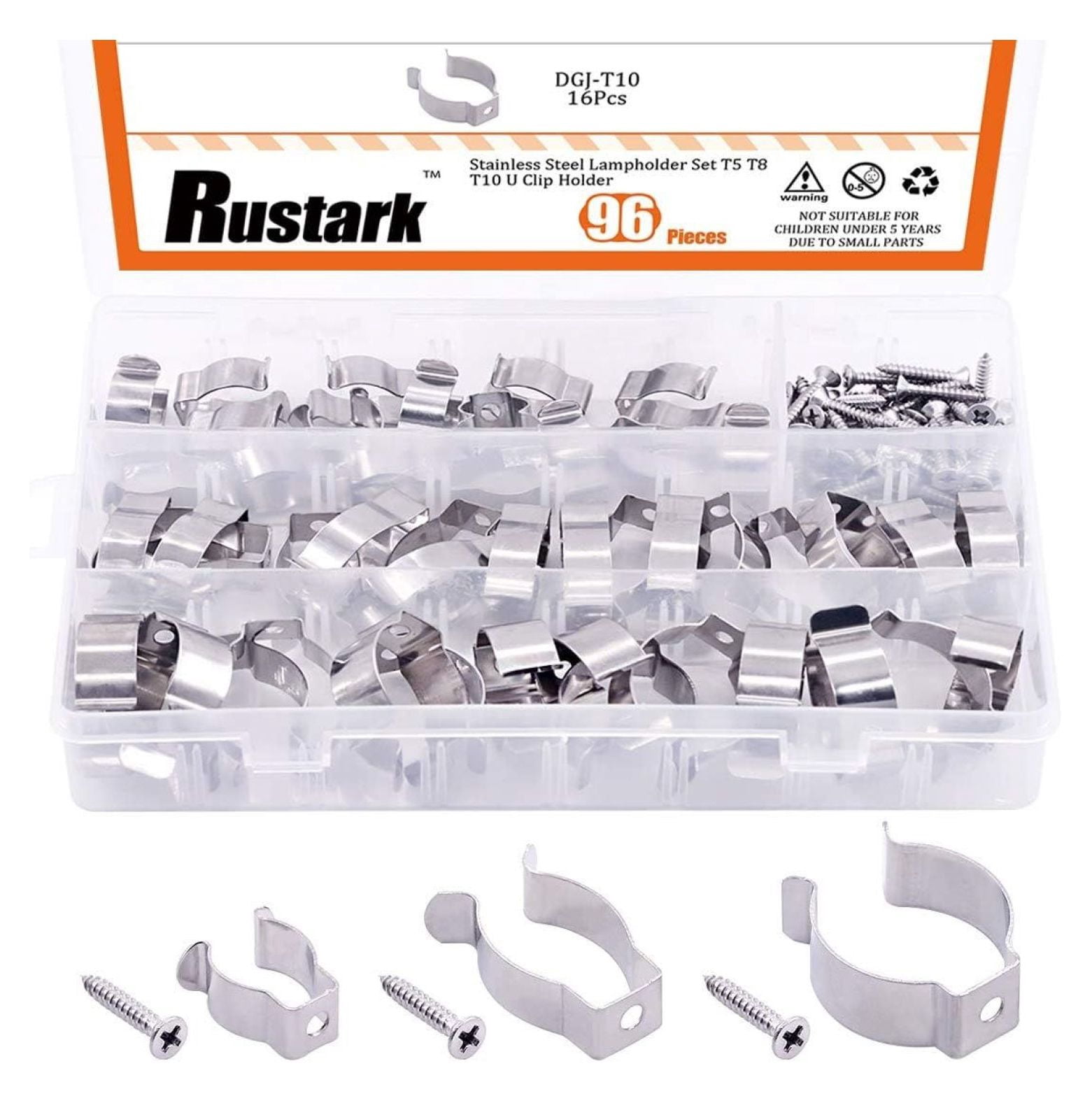 Pcs U Clip Holder Set with T5 T8 T10 Stainless Steel Lampholder ...