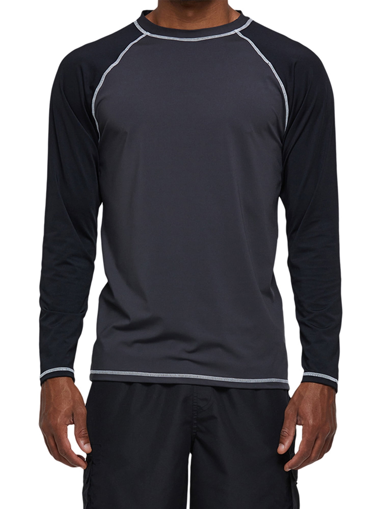 Weilanxin Long Sleeve Swim Shirts for Men Sun Protection Shirt Running ...